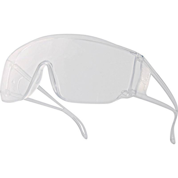 DeltaPlus Visitor Safety Glasses (Pack of 10), 2 CLEAR Polycarbonate ...
